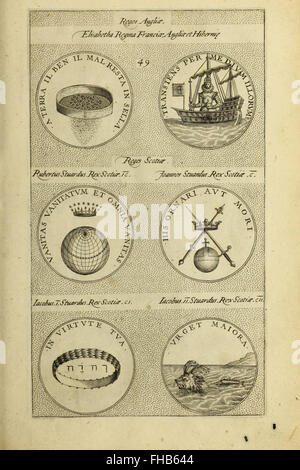 A historical work from 1600 featuring divine and human symbols of popes ...