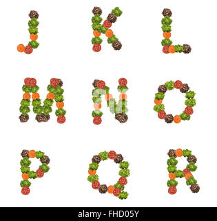 alphabet letters made from vegetables Stock Photo - Alamy