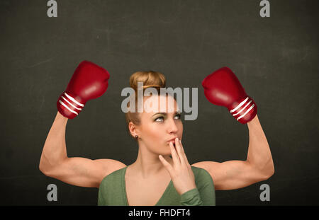 Strong and muscled boxer arms Stock Photo - Alamy