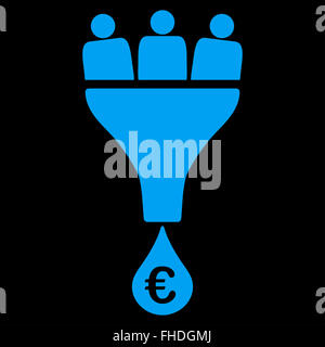 Euro Sales Funnel Icon Stock Photo - Alamy