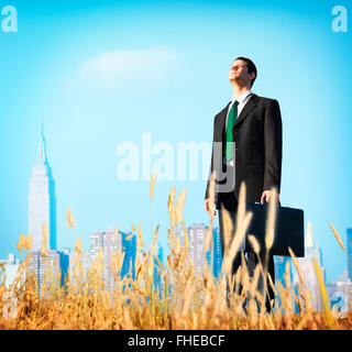Businessman Vision Thinking Planning Depress Concept Stock Photo - Alamy