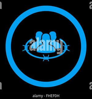 Management flat blue color rounded vector icon Stock Photo - Alamy