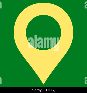 Map Marker flat yellow color round stamp icon Stock Photo - Alamy