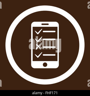 Mobile Test Rounded Vector Icon Stock Photo - Alamy