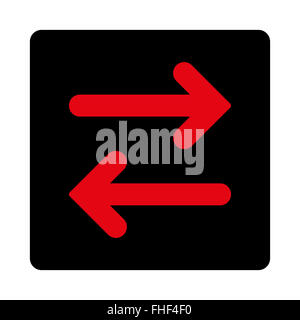 Flip Horizontal flat intensive red and black colors round button Stock ...