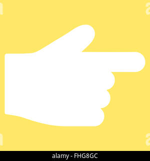 Index Finger flat white color icon Stock Photo - Alamy