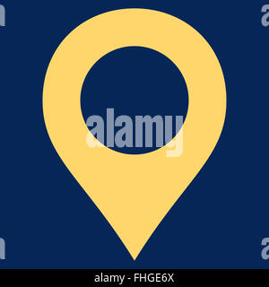 Map Marker flat yellow color icon Stock Photo - Alamy