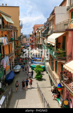 Shopping Street Manarola Cinque Terre Italy Italian Riviera Liguria ...