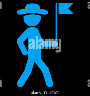 Guy Flag Guide Icon Stock Photo - Alamy
