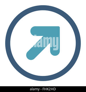 Arrow Right flat cyan and blue colors rounded vector icon Stock Photo ...