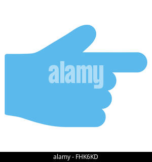 Index Finger flat blue color round stamp icon Stock Photo - Alamy