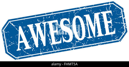 awesome square blue grunge vintage isolated label Stock Photo - Alamy