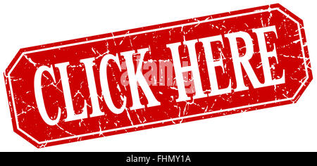 click red square vintage grunge isolated sign Stock Photo - Alamy