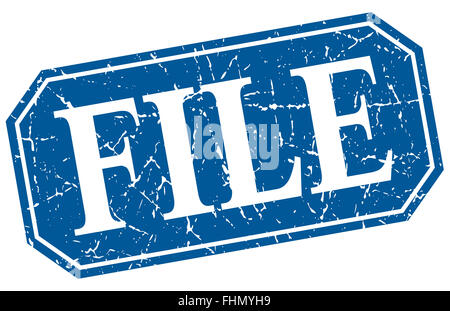 file square blue grunge vintage isolated label Stock Photo - Alamy