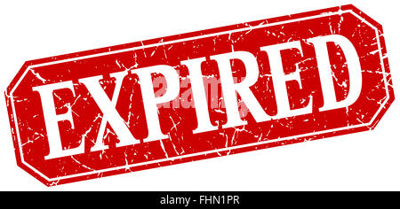 expired red square grungy vintage isolated stamp Stock Photo - Alamy