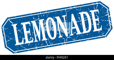 lemonade square blue grunge vintage isolated label Stock Photo - Alamy