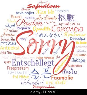 Apology word cloud concept. Collage made of words about apology. Vector ...