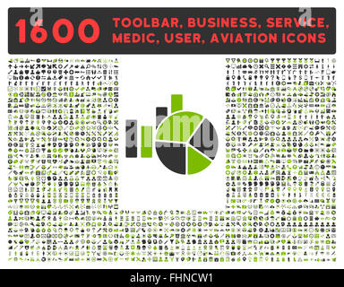 Charts Icon with Large Pictogram Collection Stock Photo - Alamy