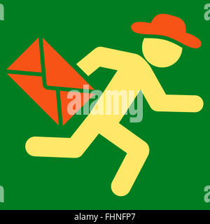 Human Mail Courier Icon Stock Photo - Alamy