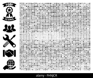 Collection Of 2000 Flat Vector Icons Stock Photo - Alamy