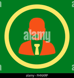 Call center operator flat orange and yellow colors rounded vector icon Stock Photo - Alamy