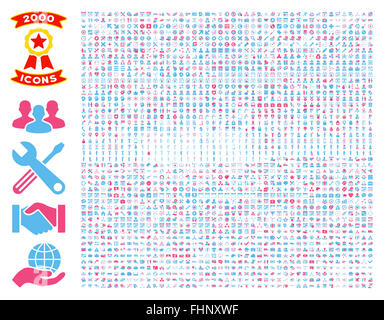 Collection Of 2000 Flat Vector Icons Stock Photo - Alamy