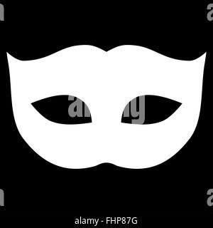 Privacy Mask flat white color icon Stock Photo - Alamy