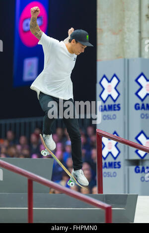 Nyjah Huston of the United States competes in the men's street ...