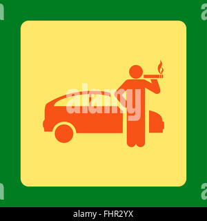 Smoking taxi driver icon Stock Photo - Alamy