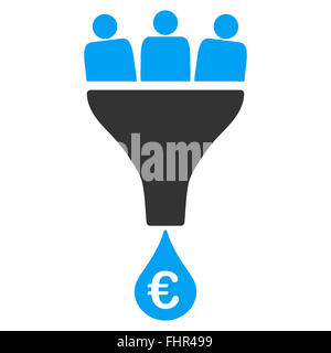Euro Sales Funnel Icon Stock Photo - Alamy