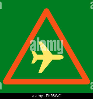 Airplane Danger Flat Icon Stock Photo - Alamy