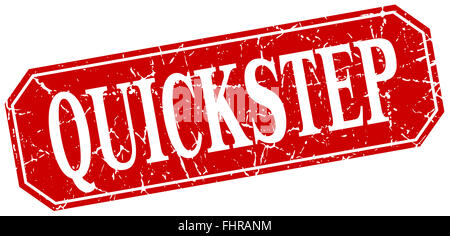 quickstep square red grunge vintage isolated label Stock Photo - Alamy