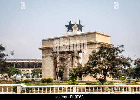 Independence Arch Freedom and Justice 1957 Accra Ghana Stock Photo - Alamy