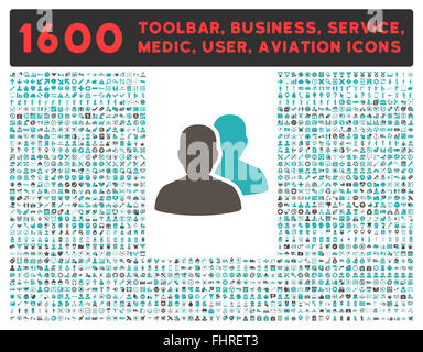 Accounts Icon with Large Pictogram Collection Stock Photo - Alamy