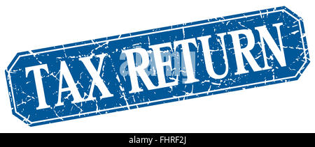 return blue square vintage grunge isolated sign Stock Photo - Alamy