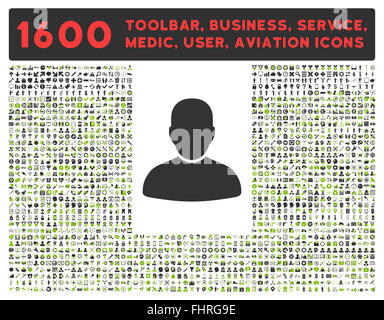 Customer Icon with Large Pictogram Collection Stock Photo - Alamy