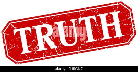 truth square red grunge vintage isolated label Stock Photo - Alamy