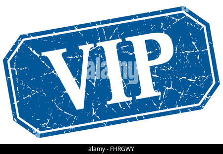 vip square blue grunge vintage isolated label Stock Photo - Alamy