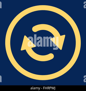 Refresh flat yellow color rounded vector icon Stock Photo - Alamy
