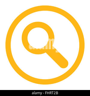 Search flat yellow color rounded raster icon Stock Photo - Alamy