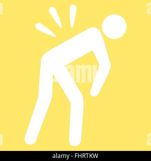 Backache Flat Icon Stock Photo - Alamy
