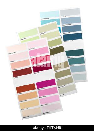 A color paint chart showing modern colors Stock Photo - Alamy