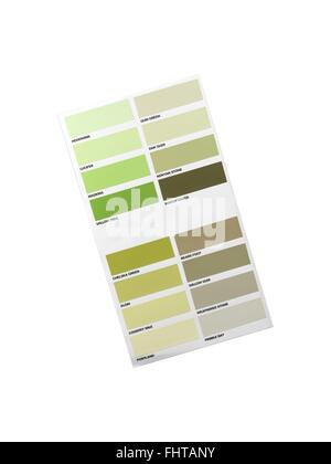 A color paint chart showing modern colors Stock Photo - Alamy