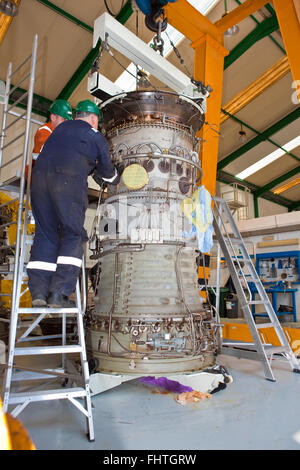 Gas generator maintenance in workshop Stock Photo - Alamy