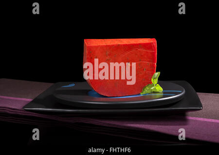 Dutch red cheese. Still life. Fresh food on the table Stock Photo - Alamy
