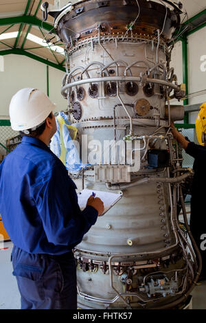 Gas generator maintenance in workshop Stock Photo - Alamy
