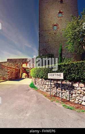 city wall of Vertine, Tuscany, Italy Stock Photo - Alamy