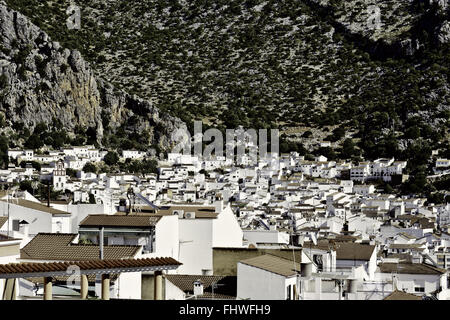 Aerial view of Spanish town Ubrique Stock Photo - Alamy