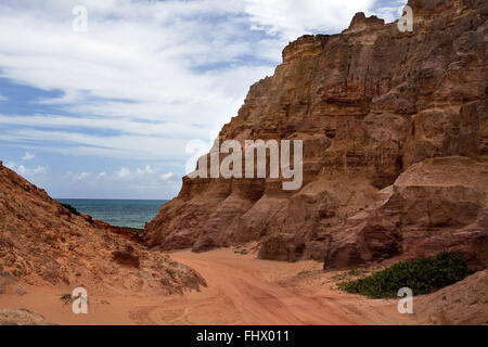 Cliffs at Praia do Gunga - municipality of Barra de Sao Miguel Stock ...
