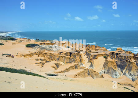 Natural Monument of Beberibe Cliffs in Morro Branco Beach Stock Photo ...